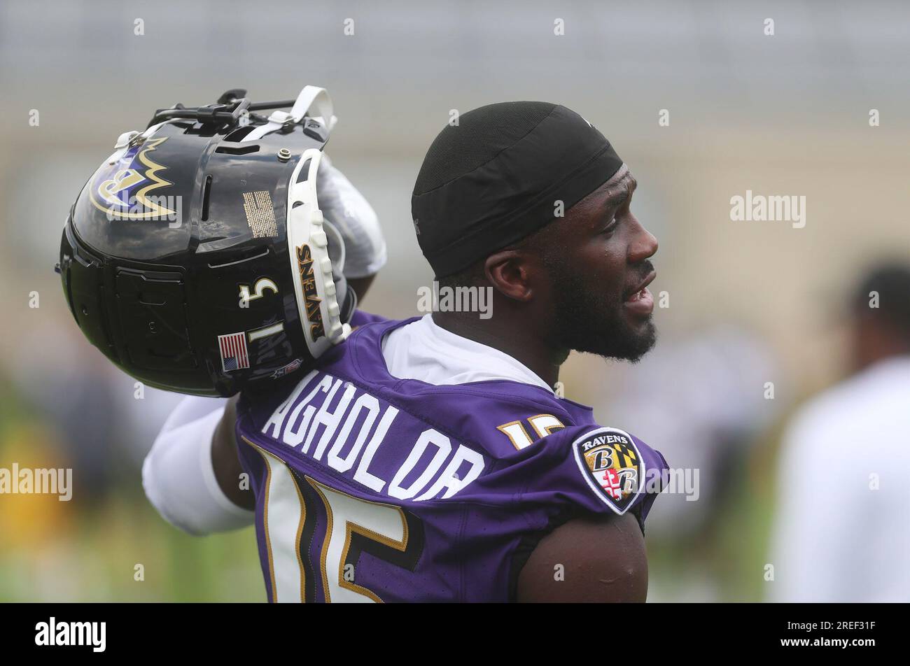 Owings Mills, MD, USA. 27th July, 2023. Baltimore Ravens WR Nelson ... Owings Mills, MD, USA. 27th July, 2023. Baltimore Ravens WR Nelson ...