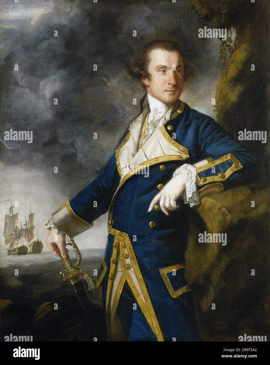 Captain Alexander Hood, 1726-1814 1763 by Joshua Reynolds Stock Photo ...