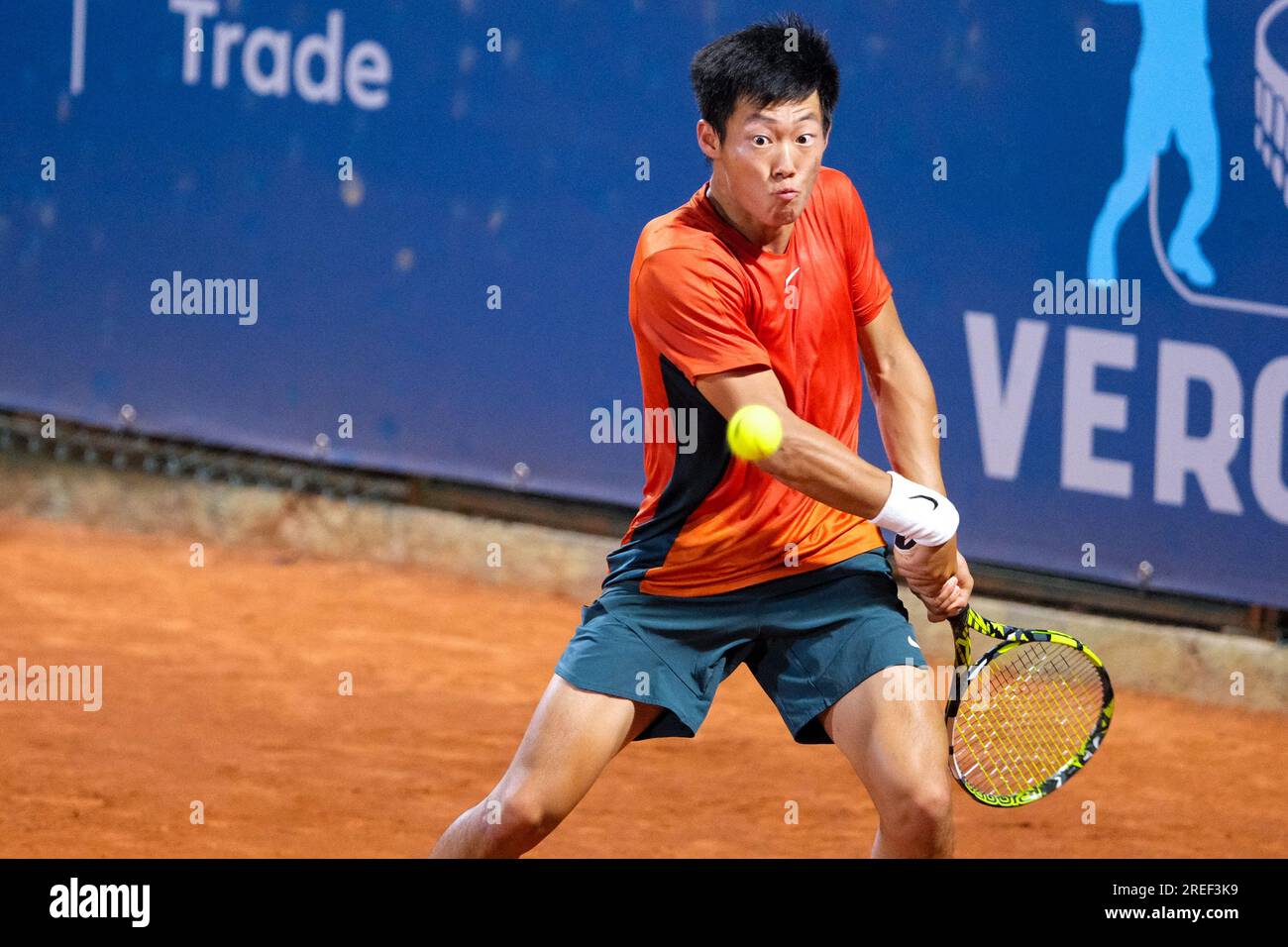 Verona, Italy. 27th July, 2023. Chun-Hsin Tseng in action during ...