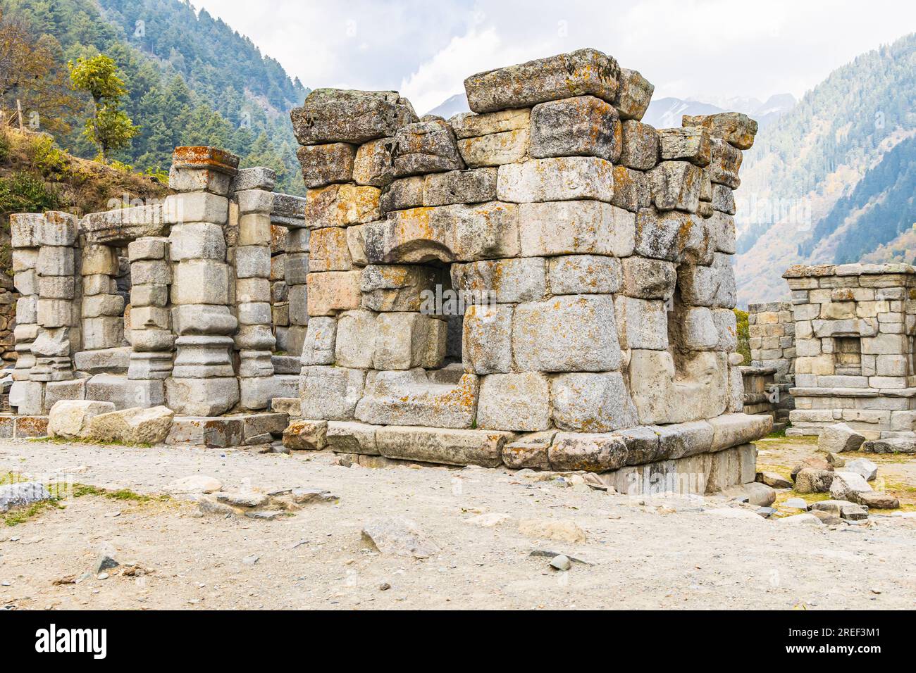 Naranag, Kangan, Jammu and Kashmir, India. The Naranag Temples ...