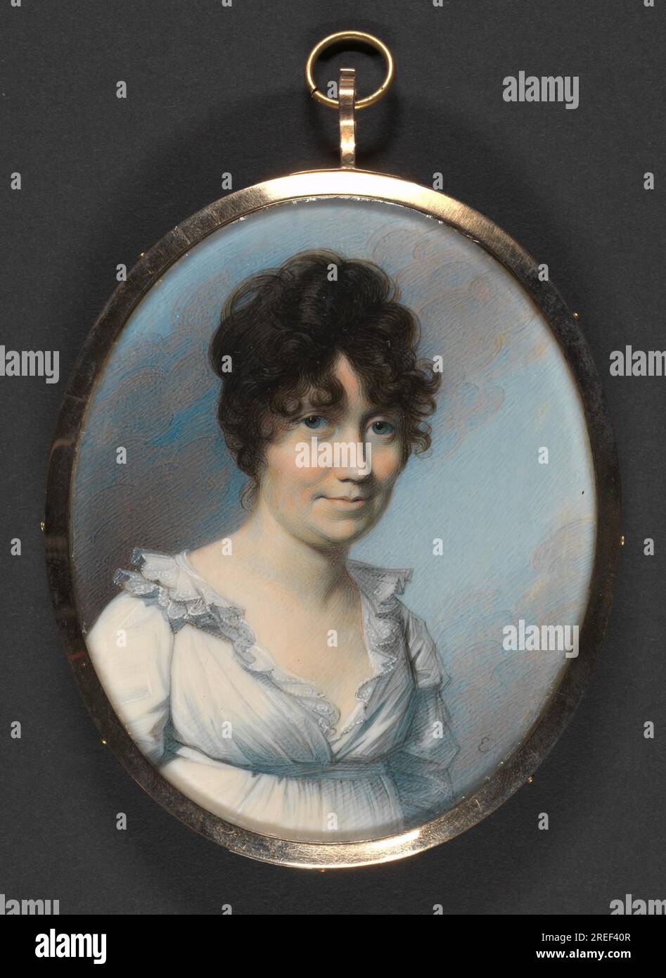 A Lady of the Blunt Family circa 1795 by George Engleheart Stock Photo ...