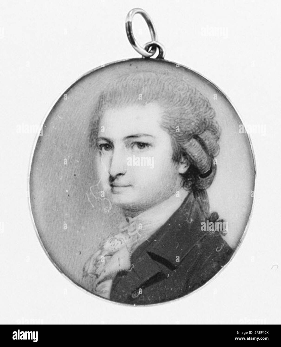 Portrait of a Man circa 1780 by George Engleheart Stock Photo - Alamy