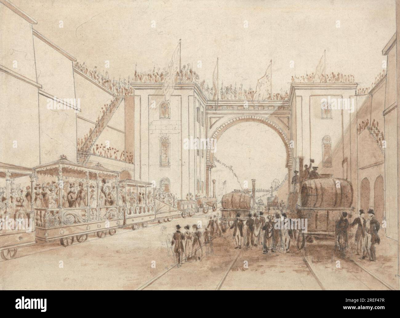 Opening of the Liverpool and Manchester Railway circa 1830 by Isaac ...