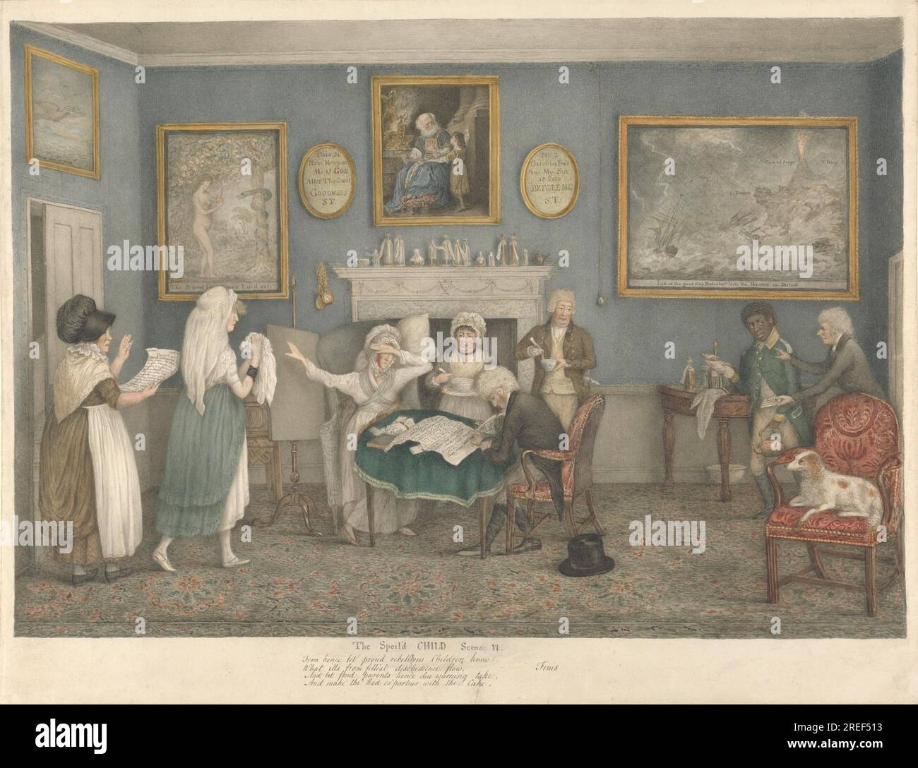 The Spoiled Child, Scene VI circa 1802 by Lewis Vaslet Stock Photo - Alamy