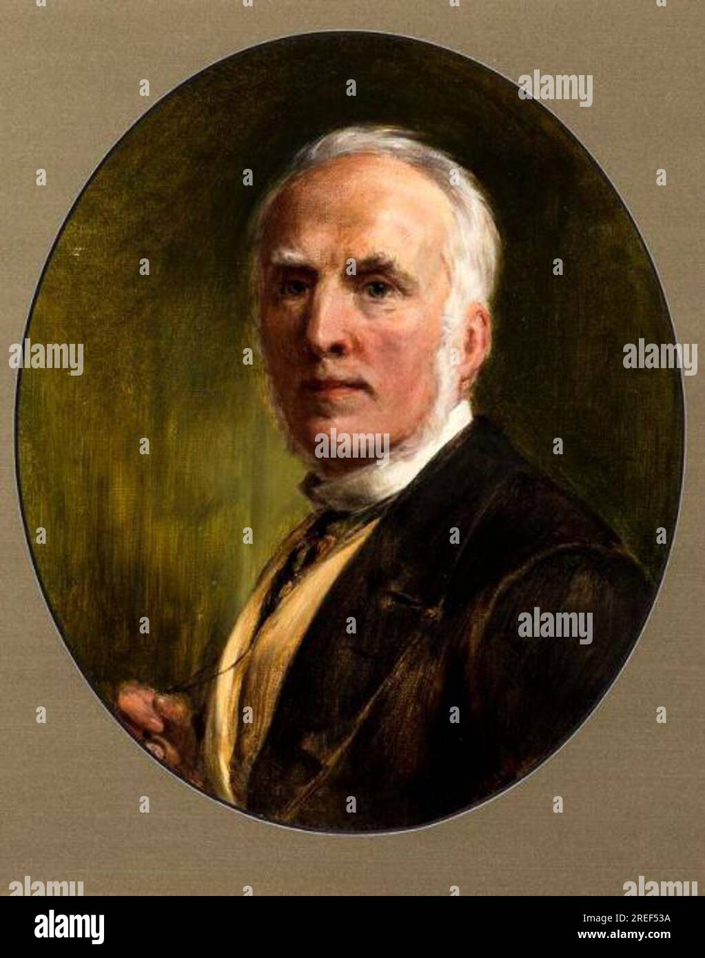 Self Portrait 1882 by John Callcott Horsley Stock Photo - Alamy