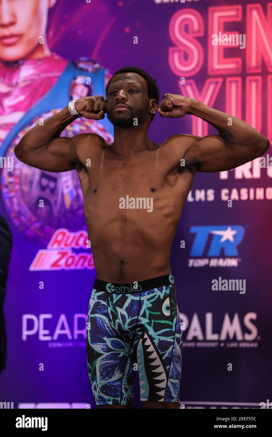 Las Vegas, NV, USA. 27th July, 2023. Emond Driver poses on stage during ...