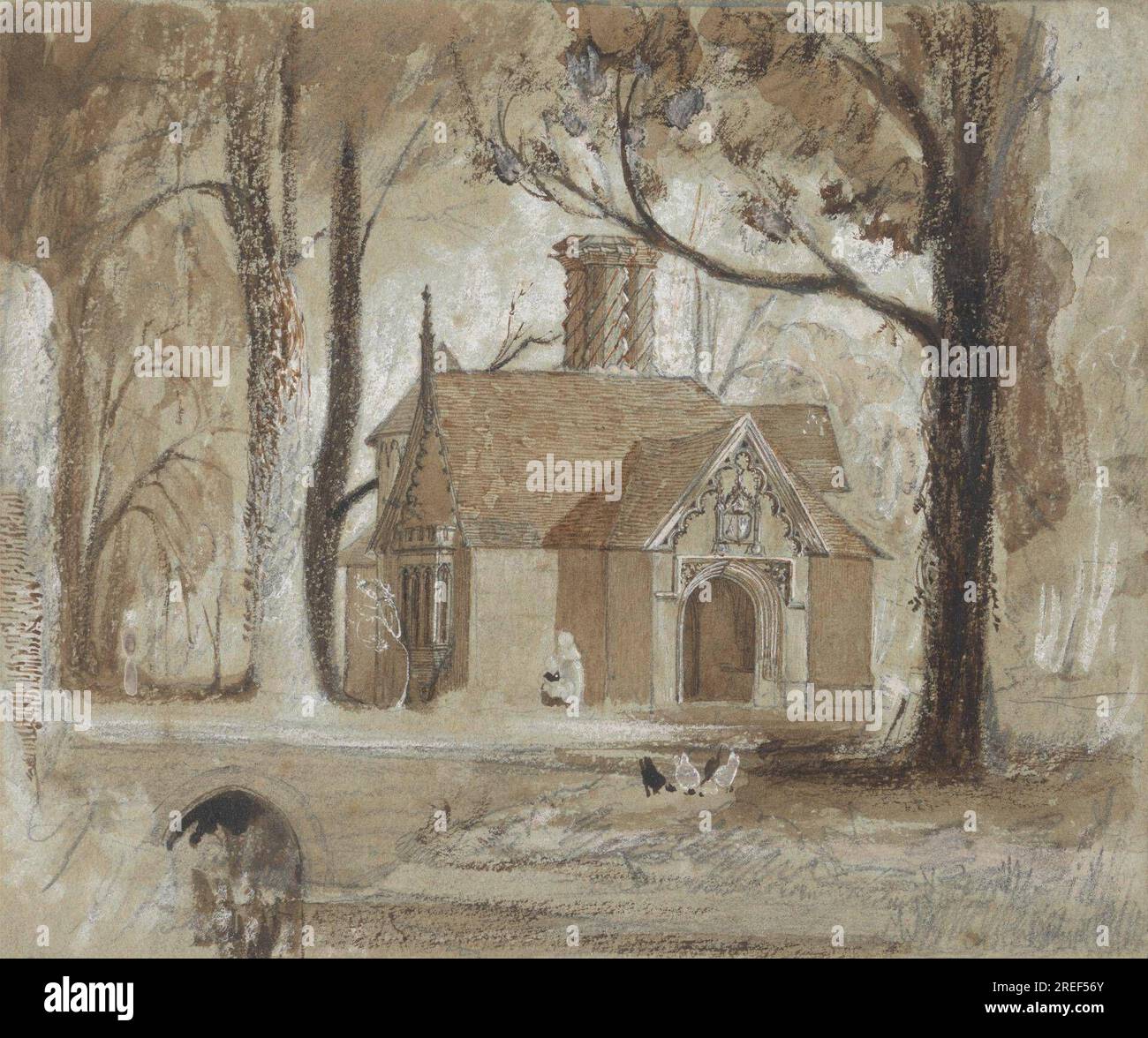 Fulham Palace, Porter's Lodge by John Gendall Stock Photo - Alamy