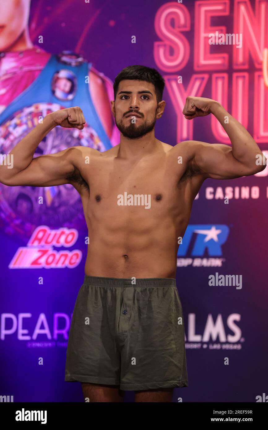 Las Vegas, NV, USA. 27th July, 2023. Karlos Balderas on stage during ...