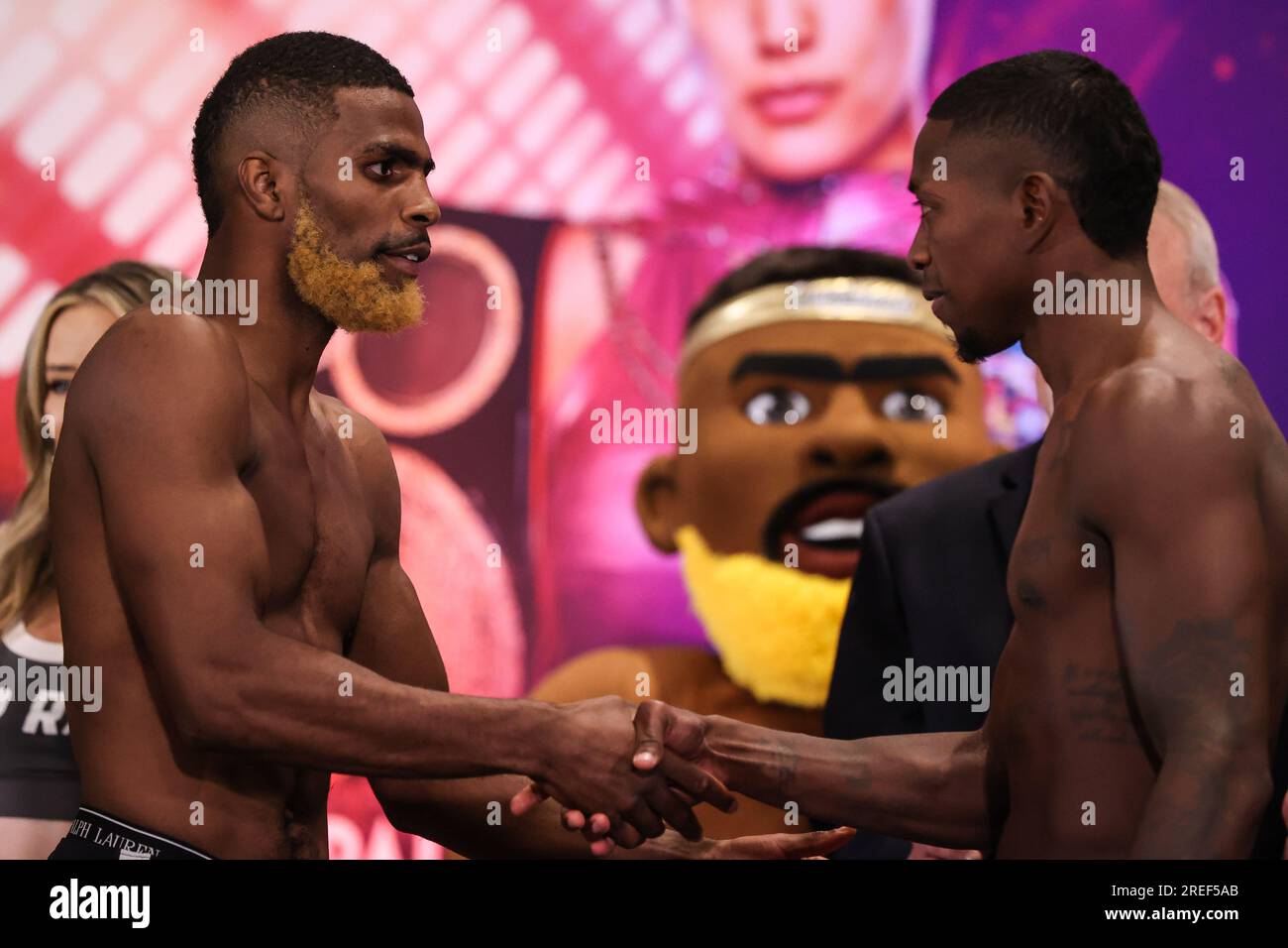 Las Vegas, NV, USA. 27th July, 2023. Abraham Nova (L) and Jonathan ...