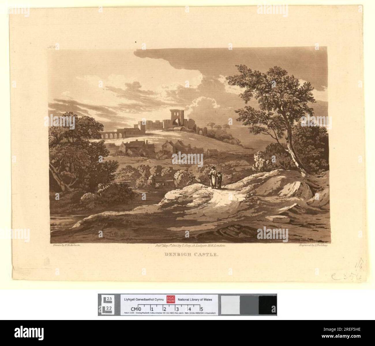 Denbigh Castle 1820 by Theodore Henry Adolphus Fielding Stock Photo - Alamy