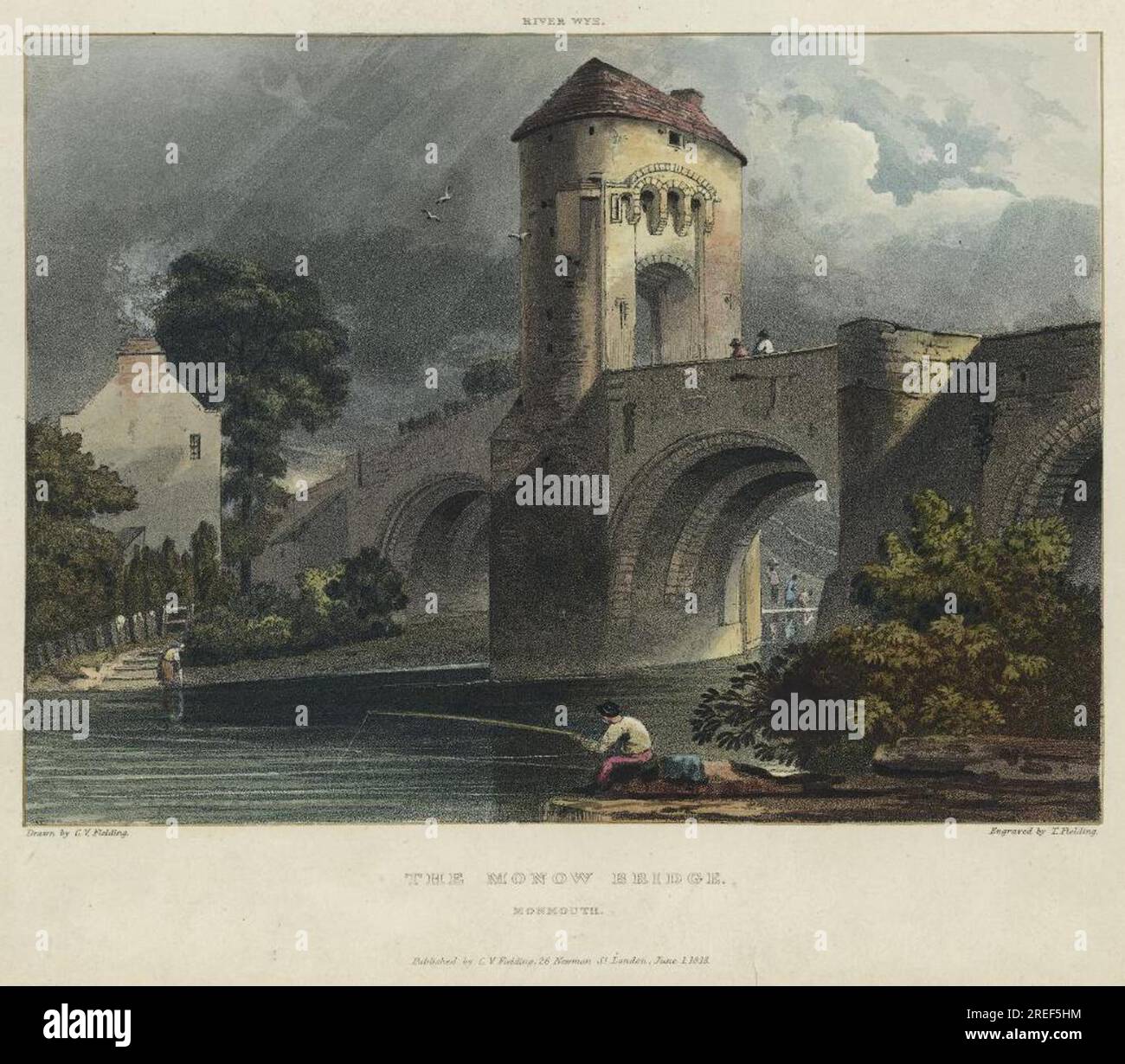 The Monow Bridge, Monmouth 1818 by Theodore Henry Adolphus Fielding ...