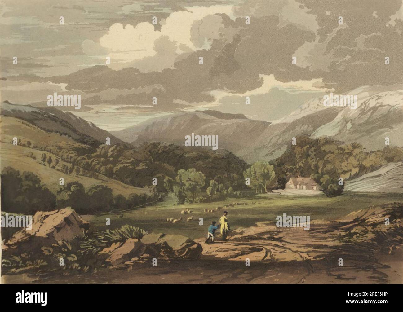 View up the River Wye from Rhayader circa 1822 by Theodore Henry ...