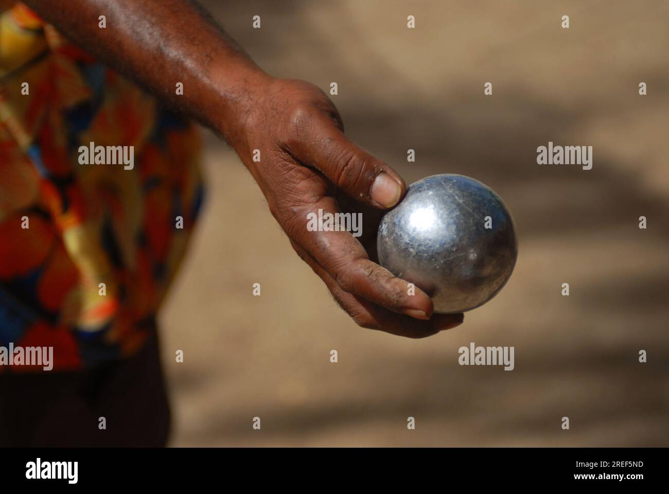 The game of boule being played in Vanuatu Oceania Stock Photo - Alamy