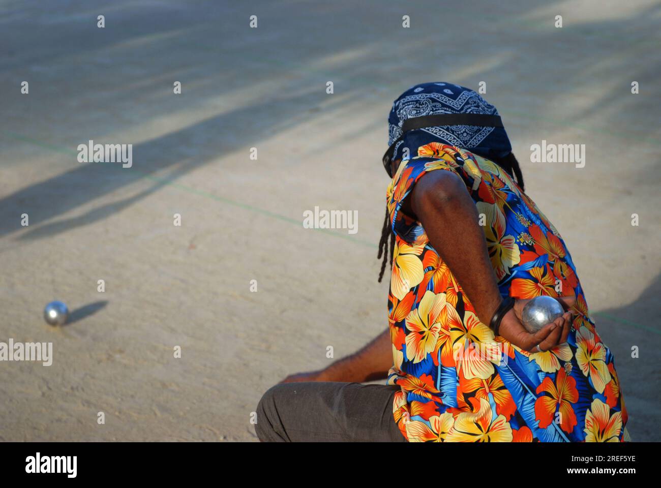The game of boule being played in Vanuatu Oceania Stock Photo - Alamy