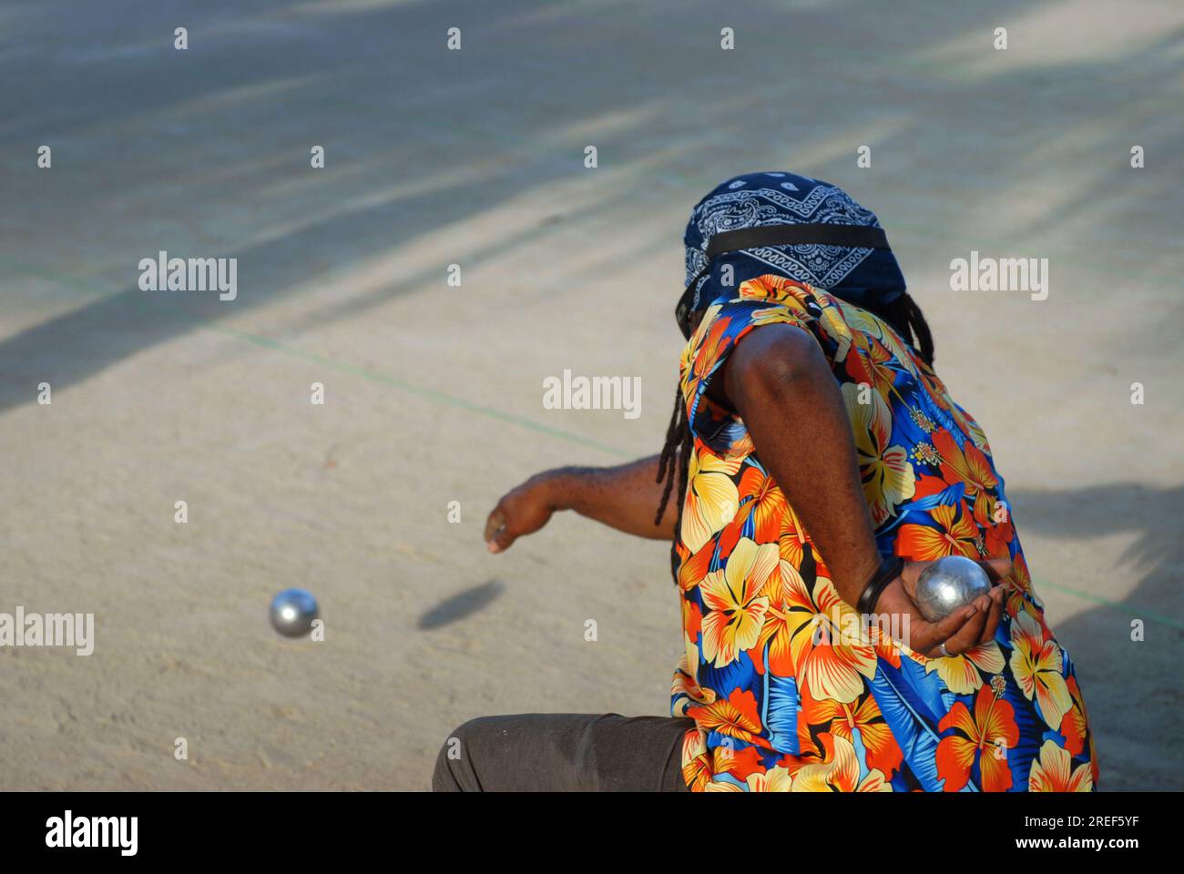 The game of boule being played in Vanuatu Oceania Stock Photo - Alamy