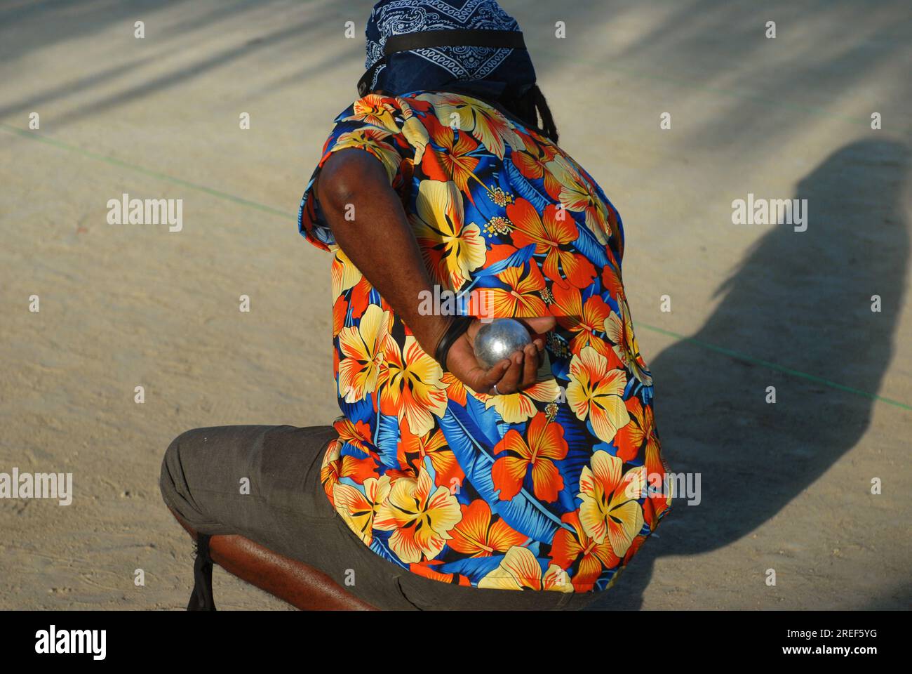 The game of boule being played in Vanuatu Oceania Stock Photo - Alamy
