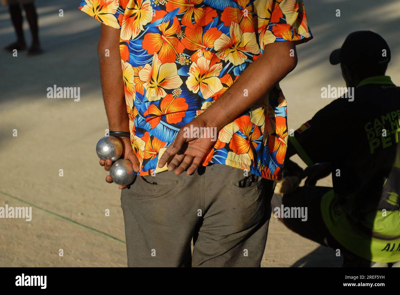 The game of boule being played in Vanuatu Oceania Stock Photo - Alamy