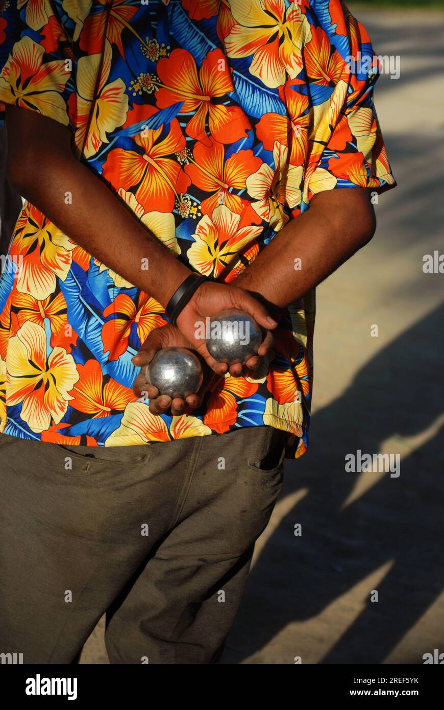 The game of boule being played in Vanuatu Oceania Stock Photo - Alamy