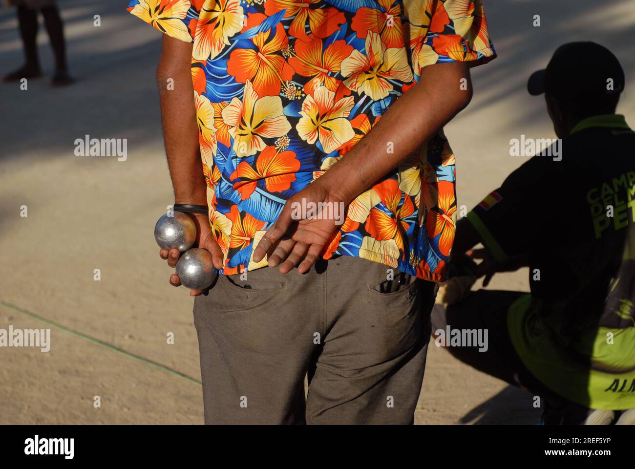 The game of boule being played in Vanuatu Oceania Stock Photo - Alamy