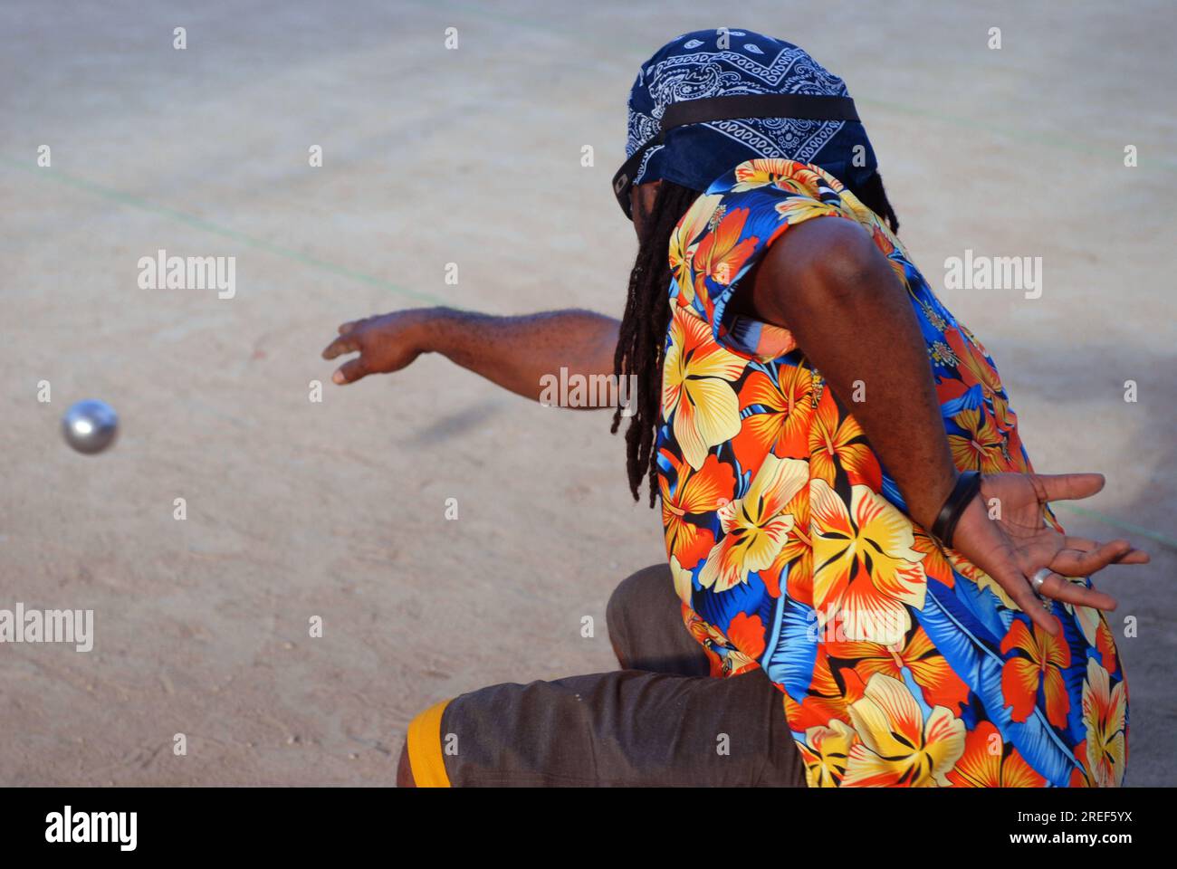 The game of boule being played in Vanuatu Oceania Stock Photo - Alamy
