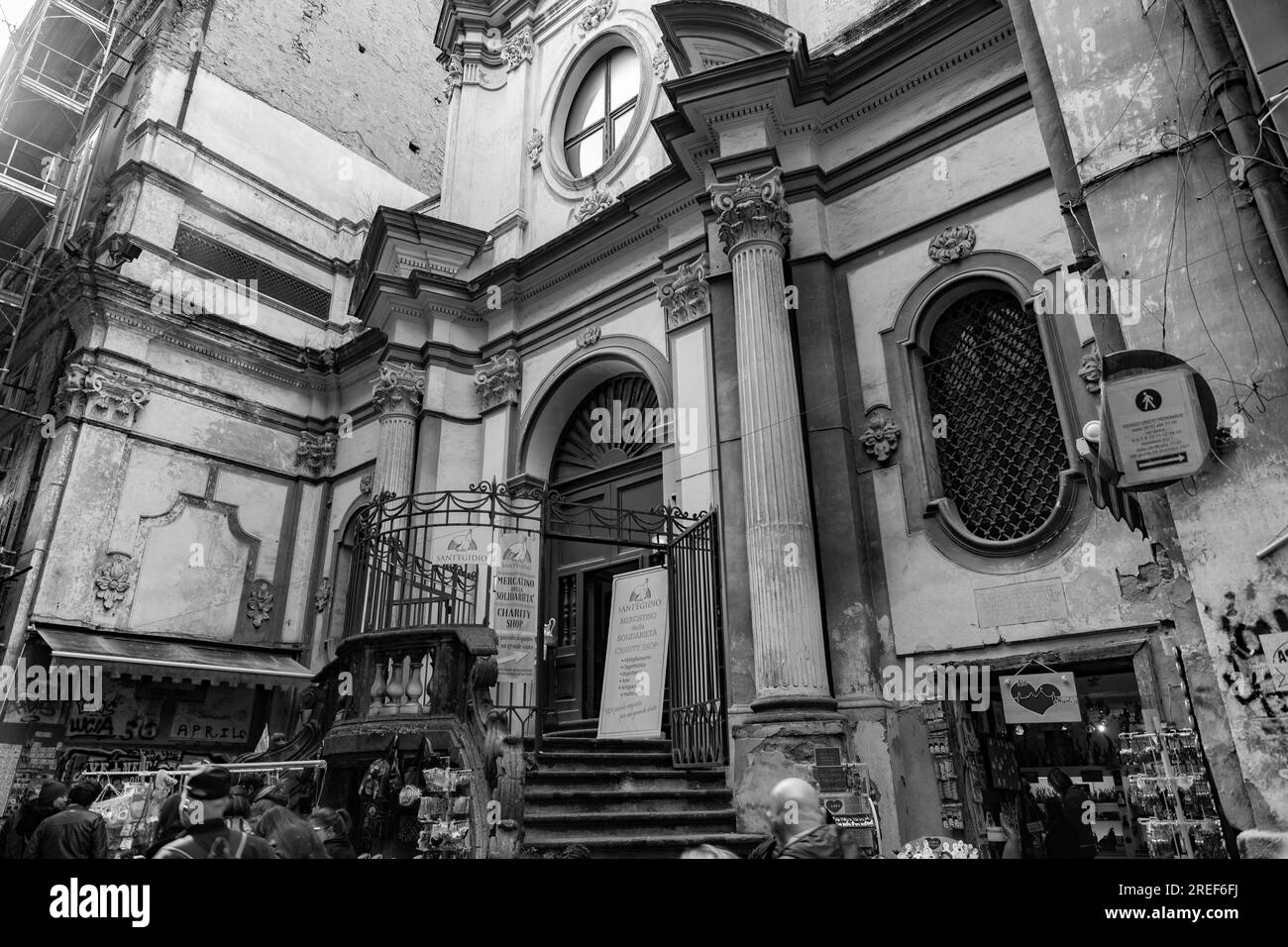 Neapolitan baroque architecture Black and White Stock Photos & Images ...