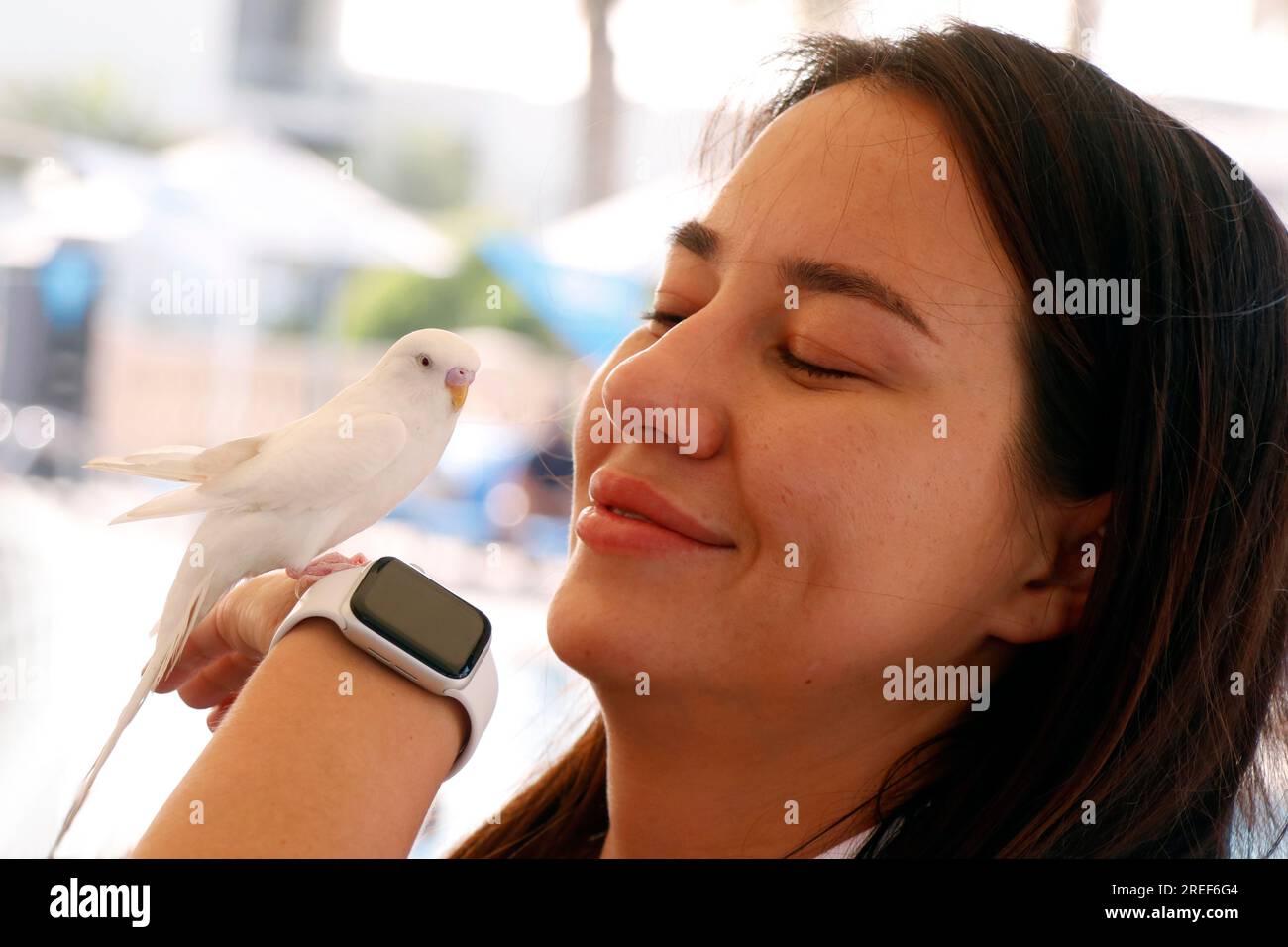 Dubai, United Arab Emirates - August 27, 2022 beautiful young lady ...
