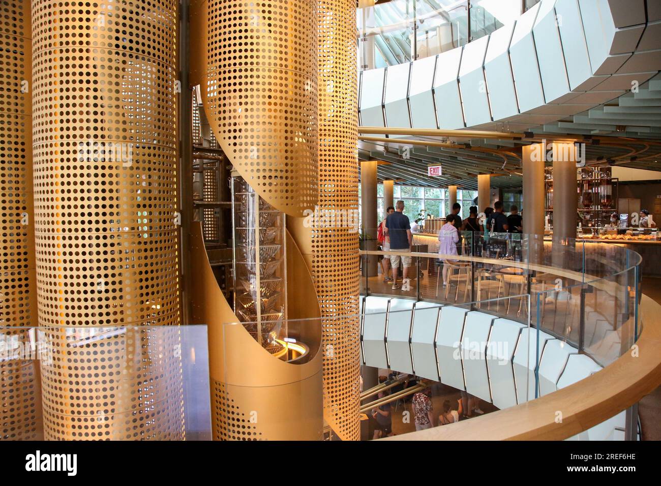 The sculptural 56 foot-cask is the centerpiece of the five-story 35,000 ...