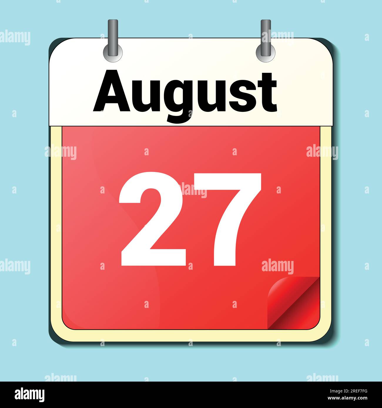 day on the calendar, vector image format, August 27 Stock Vector Image ...