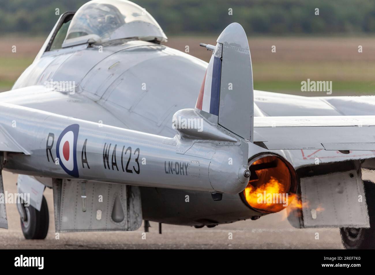 De Havilland Vampire F.3 fighter aircraft from the 50s Stock Photo - Alamy