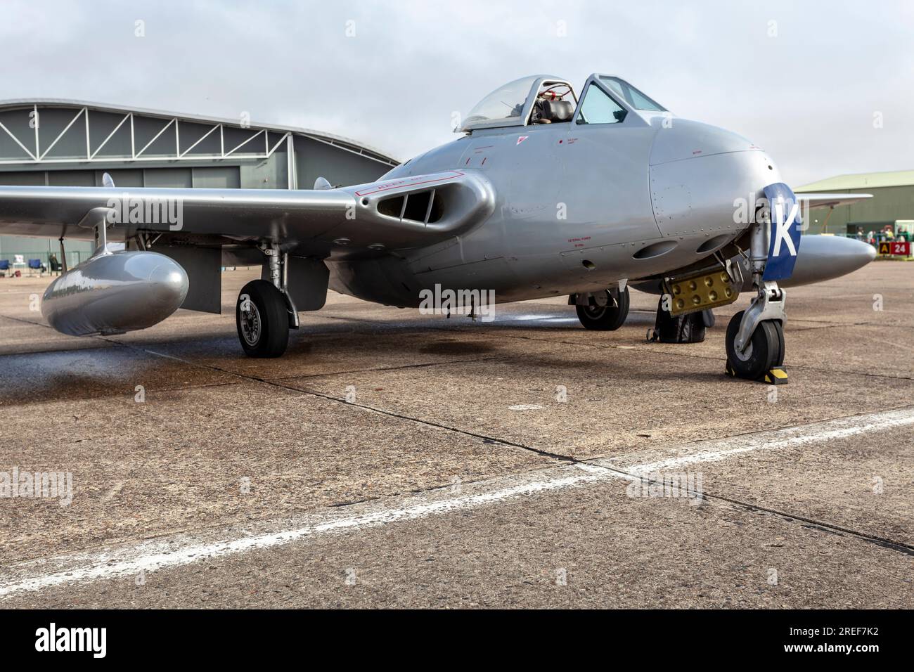 De Havilland Vampire F.3 fighter aircraft from the 50s Stock Photo - Alamy