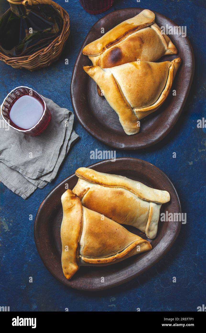 Plates baked empanadas meat hi-res stock photography and images - Alamy