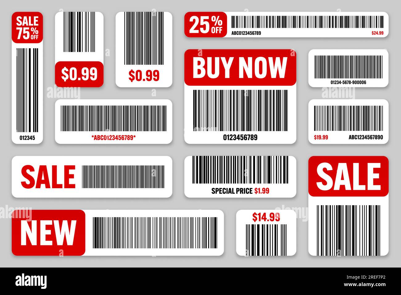 Supermarket price stickers Stock Vector Images - Alamy