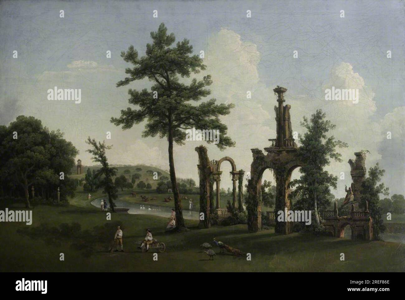 The Ruins, Shugborough 1775 by Nicholas Thomas Dall Stock Photo - Alamy