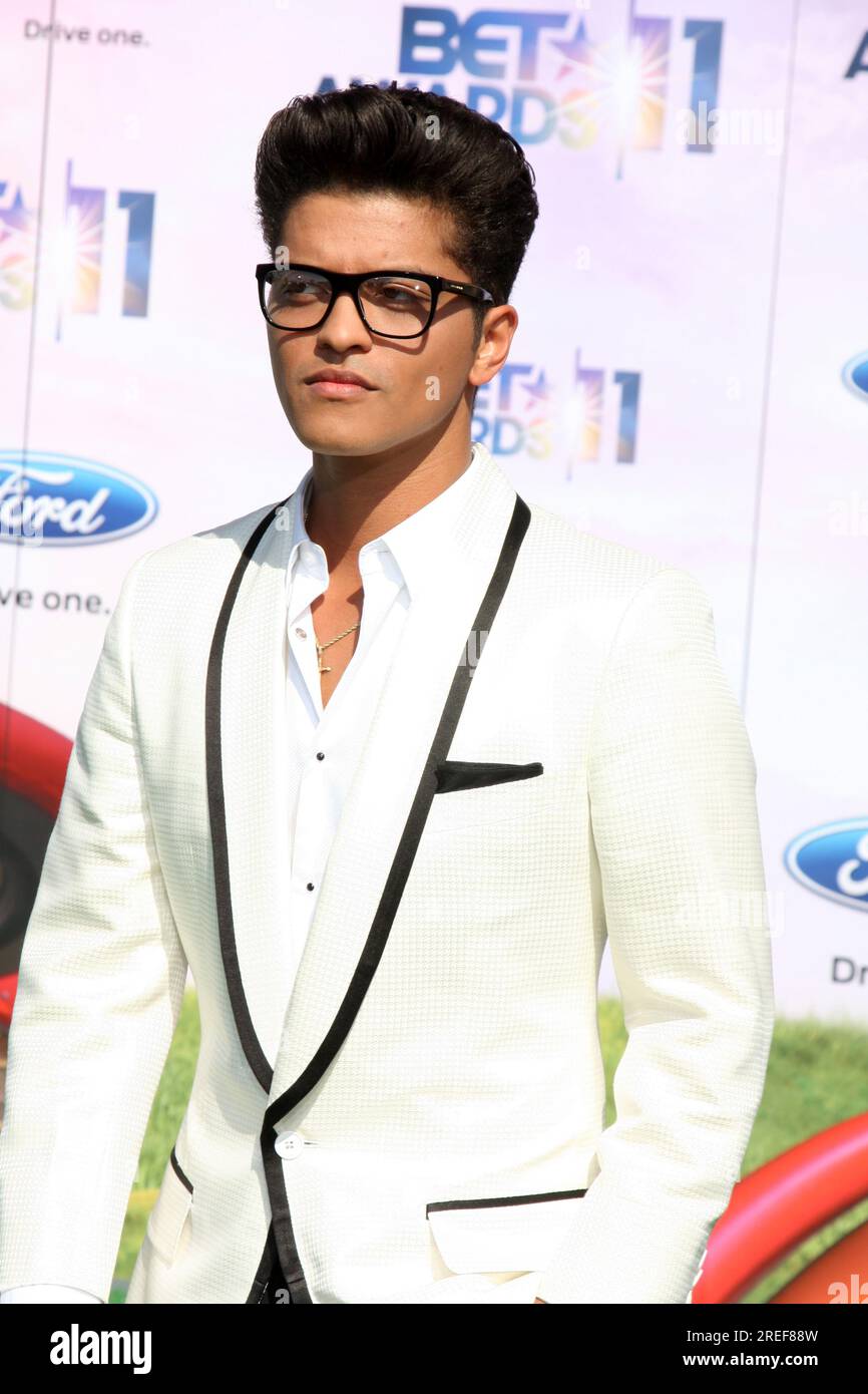 LOS ANGELES - JUN 26: Bruno Mars arriving at the 11th Annual BET Awards ...