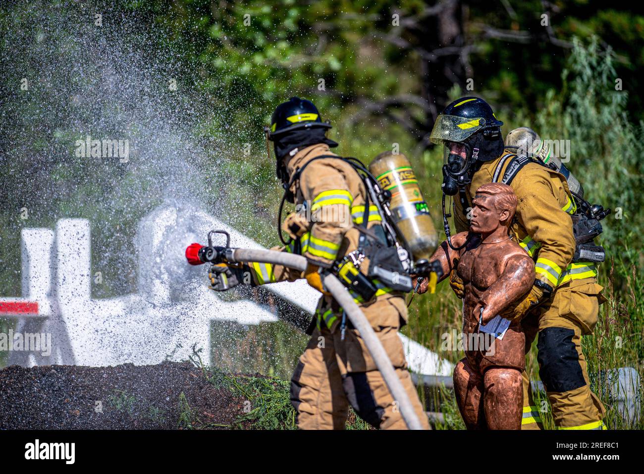 SCHRIEVER SPACE FORCE BASE, Colo-- Firefighters from the United States ...
