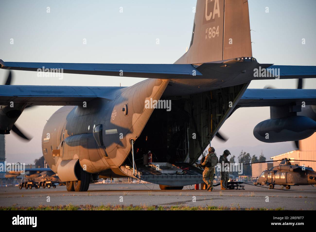 U.S. Air Force Airmen from the 130th Rescue Squadron California Air ...
