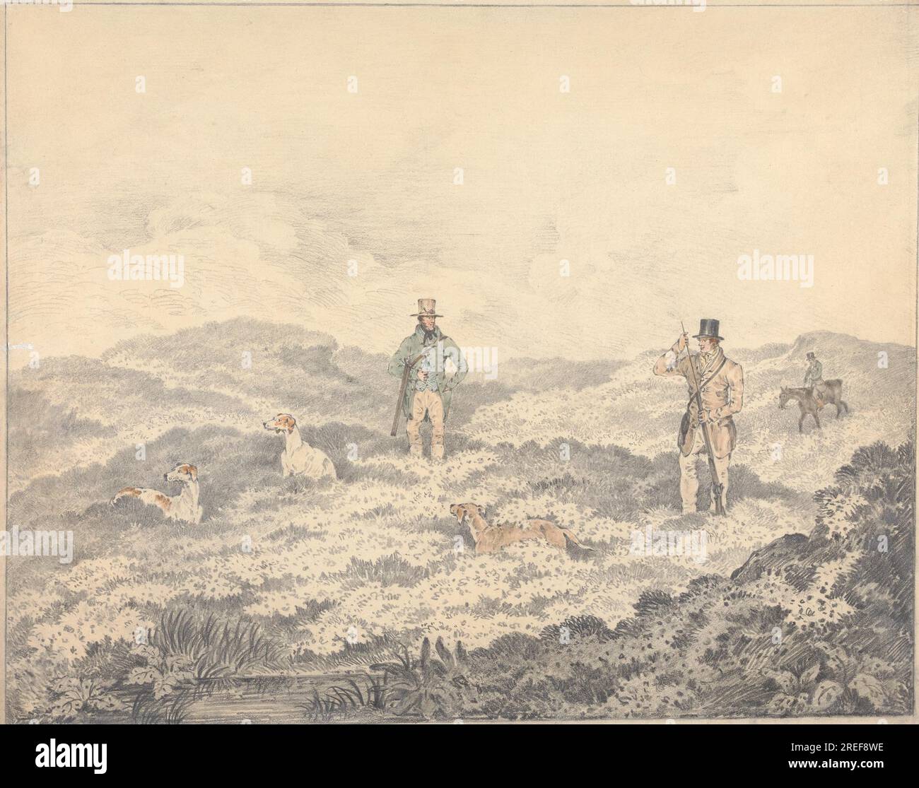 Grouse Shooting by Edwin Gill Stock Photo - Alamy