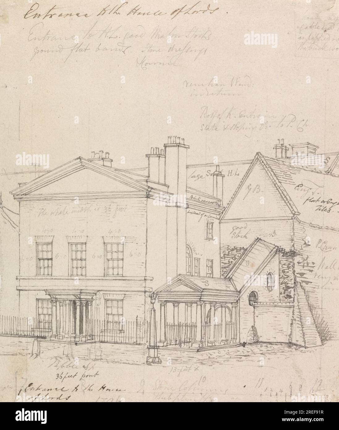 Entrance to the House of Lords 1796 by William Capon Stock Photo - Alamy