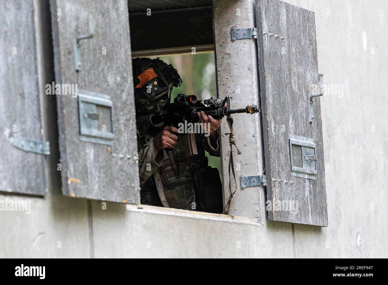 U.S. Army Staff Sgt. Jacob Lenz, a motor section leader with 1st ...