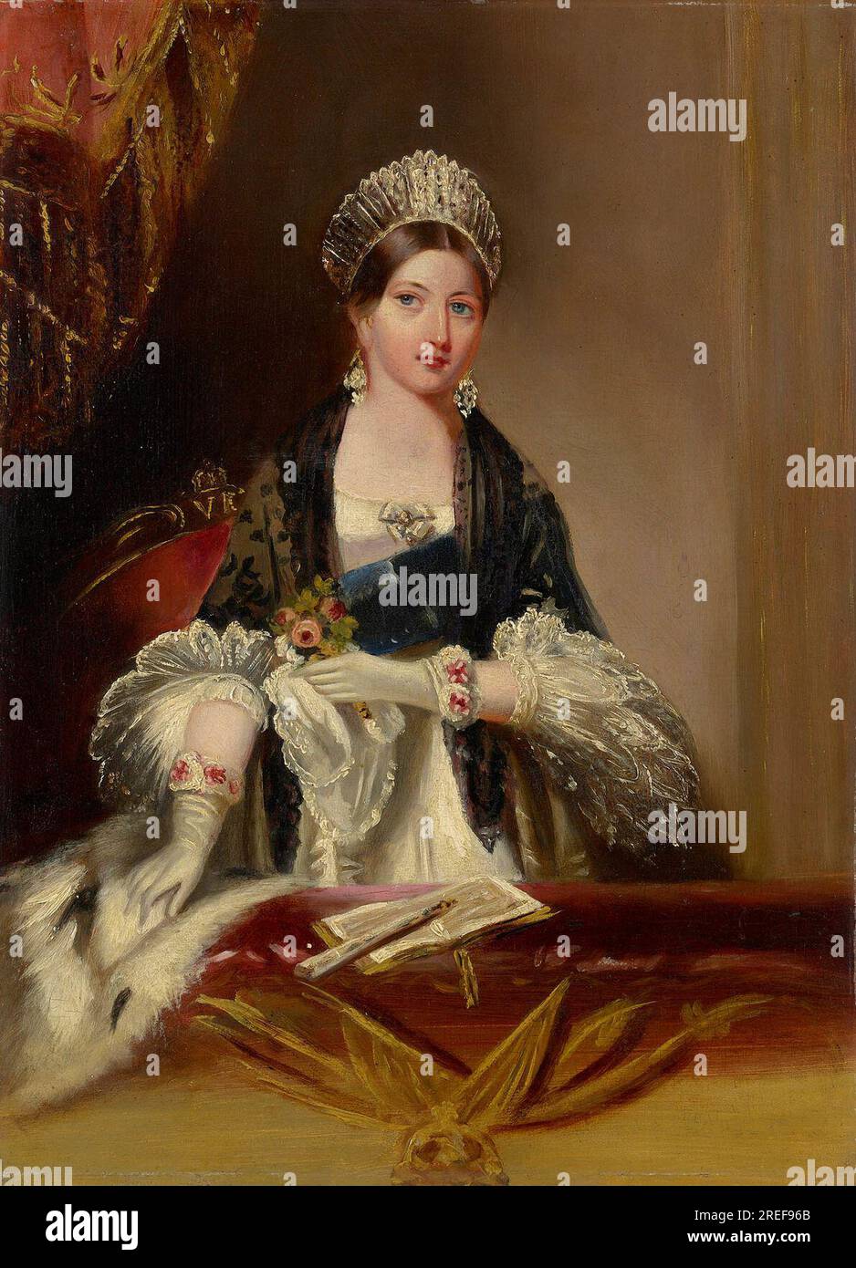 Queen Victoria at the Drury Lane Theatre, November 1837 circa 1837 by ...
