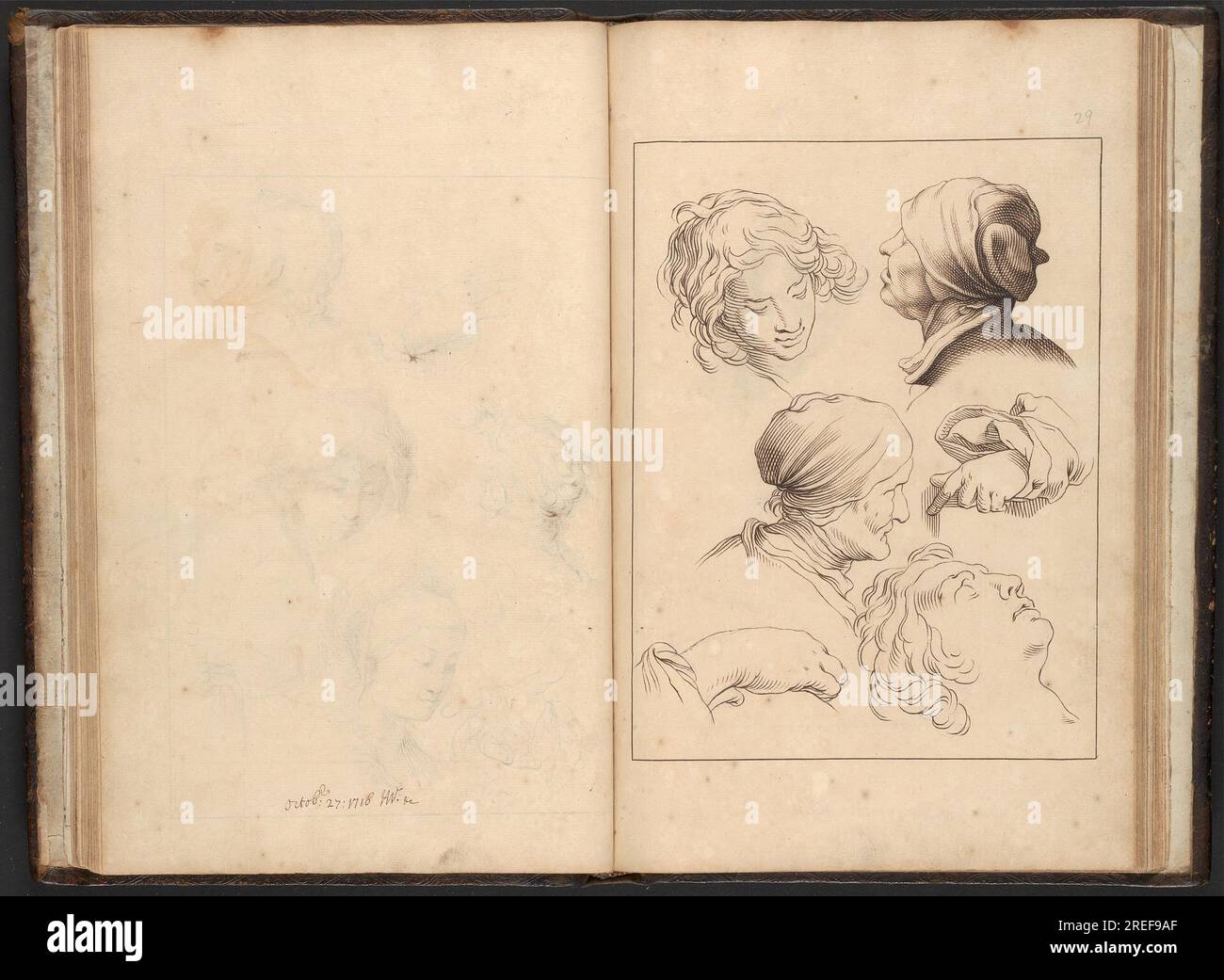 Sketchbook containing 81 drawings and 2 engravings of self-portraits ...