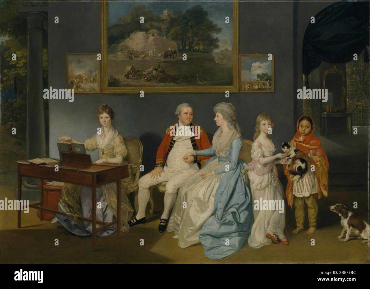 Colonel Blair with his Family and an Indian Ayah 1786 by Johann Zoffany ...