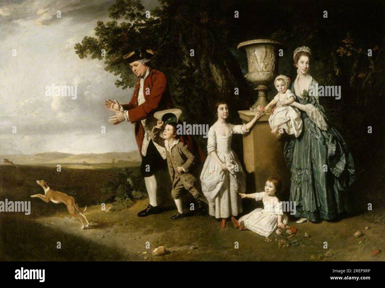 The Woodley Family circa 1766 by Johann Zoffany Stock Photo - Alamy