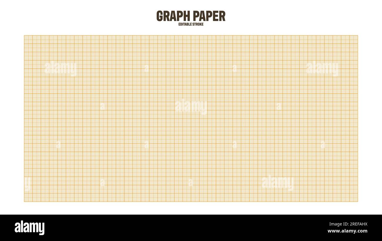 Sheet of orange graph paper with grid. Millimeter paper texture ...