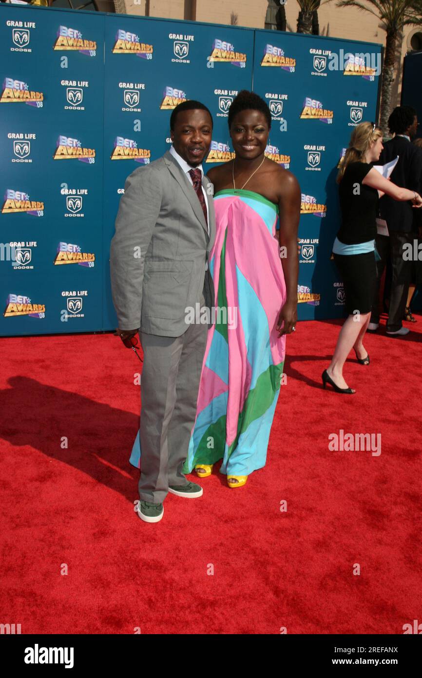 Anthony Hamilton & Wife arriving at the BET Awards at the Shrine ...