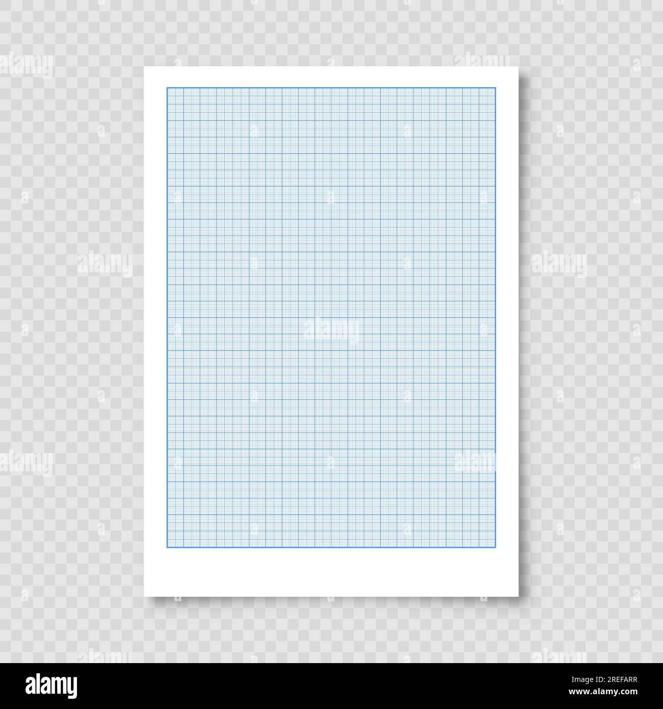 Sheet of graph paper with grid. Millimeter paper texture, geometric ...