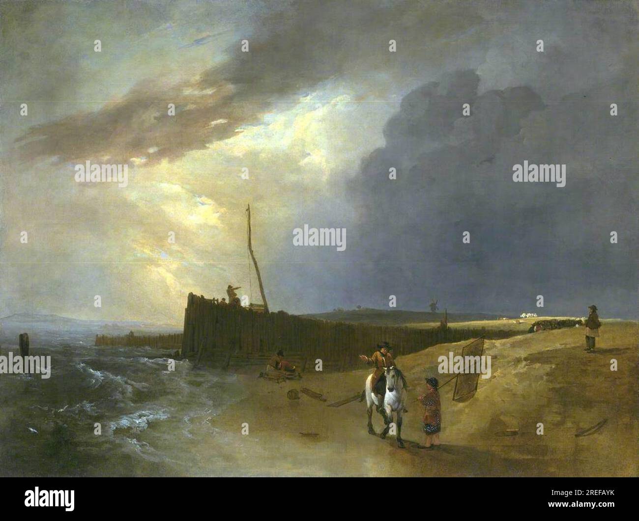 Littlehampton Pier between 1811 and 1812 by Augustus Wall Callcott ...