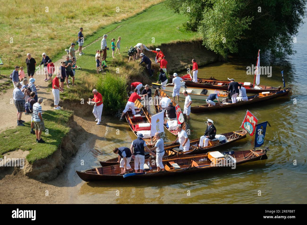 Swan Upping, the traditional ceremonial annual census of swans and ...