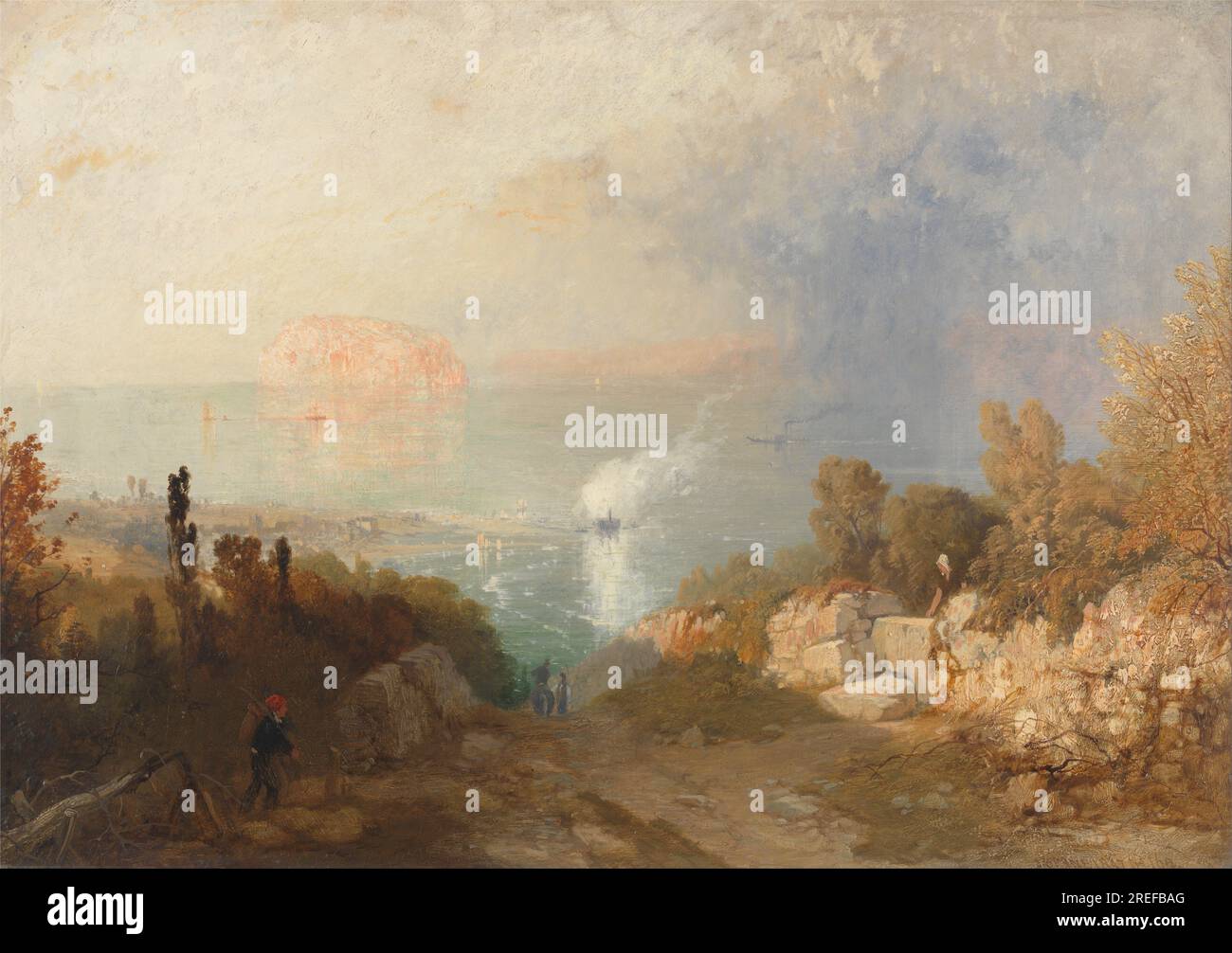 The Entrance to the Menai Strait 1847 by James Baker Pyne Stock Photo ...