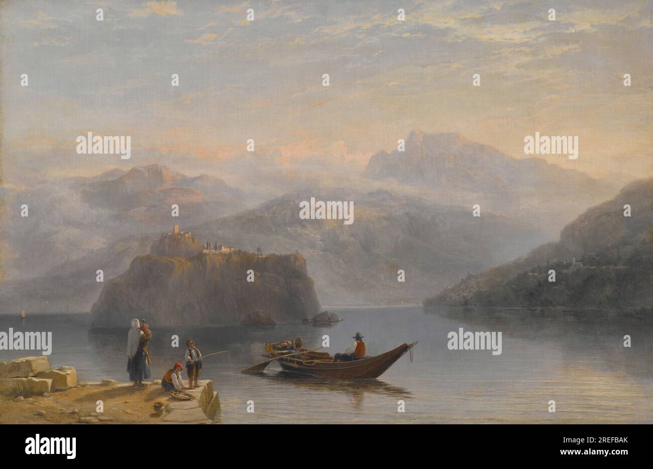 Lago Maggiore (?) 1860 by James Baker Pyne Stock Photo - Alamy